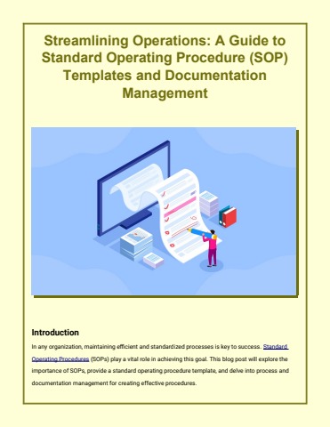 Streamlining Operations: A Guide to Standard Operating Procedure (SOP ...