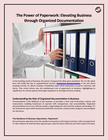 The Power of Paperwork_Elevating Business through Organized ...