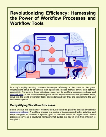 Revolutionizing Efficiency: Harnessing the Power of Workflow Processes and Workflow Tools - Task ...