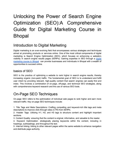Unlocking the Power of Search Engine Optimization (SEO)_A Comprehensive ...