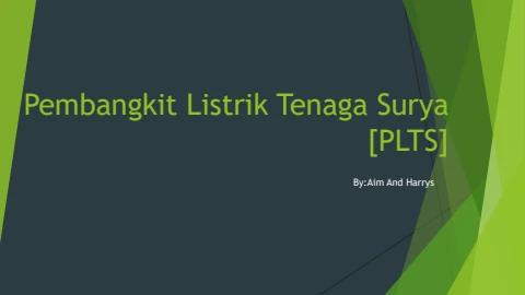 Pembangkit Listrik Tenaga Surya (PLTS)