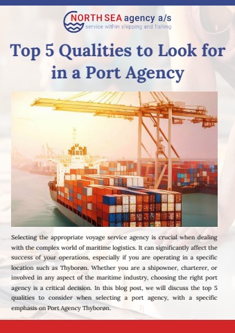 Top 5 Qualities to Look for in a Port Agency - rasmusbuchardt Flip PDF ...
