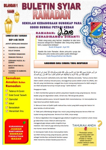 BULETIN SYIAR RAMADAN 1444H