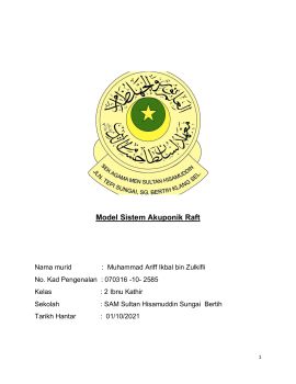 Model Sistem Akuponik Raft 3.0 - arff.ikbal | Membalik PDF Dalam talian ...