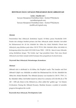14.RINTISAN DAN CAPAIAN PERADABAN BANI ABBASIYAH - muflih.urfi Flip PDF ...