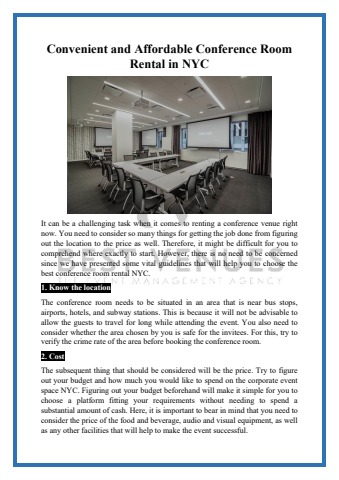 Convenient and Affordable Conference Room Rental in NYC - venuesbest ...