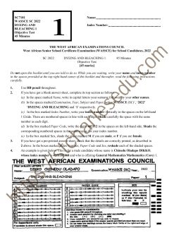 Free WAEC Dyeing and Bleaching Past Questions and Answer - stcharlesedu ...