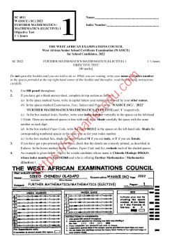 WAEC Further Mathematics Past Questions - stcharlesedu Flip PDF | AnyFlip