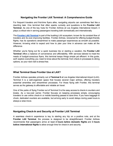 Frontier LAX Terminal - daisy den29 Flip PDF | AnyFlip