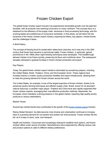 Frozen Chicken Export - HectorAlexisx123 Flip PDF | AnyFlip