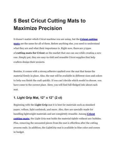 5 Best Cricut Cutting Mats to Maximize Precision - Andreson Flip PDF ...