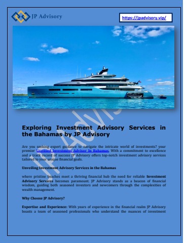 Investment Advisory Services - JP Advisory Flip PDF | AnyFlip