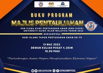 Buku Program Majlis Pentauliahan Kor Siswa Siswi Pertahanan Awam (Kor SISPA) Universiti Sains ...