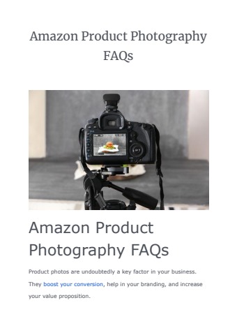 Amazon Product Photography FAQs - kenjiroi2022 Flip PDF | AnyFlip