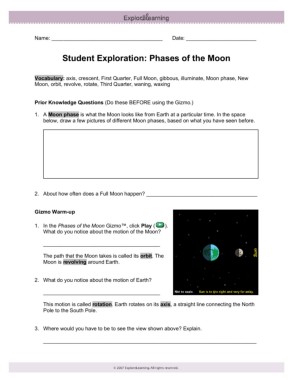 Moon Exploration Worksheet