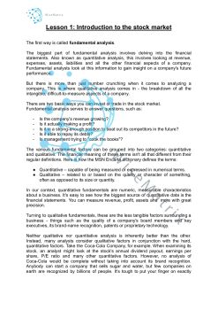 Introduction to the Stock Market_1. Introduction to the stock market ...