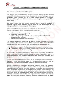 Introduction to the Stock Market_1. Introduction to the stock market ...