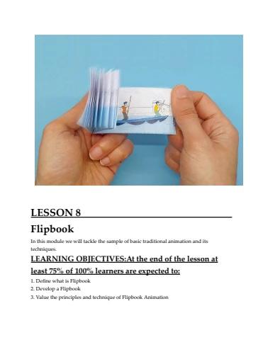 LESSON 8- FLIPBOOK