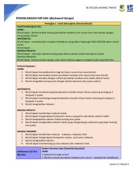 PERANCANGAN PdP-kMr (Backward Design) - sekolah-4068 Flip PDF | AnyFlip