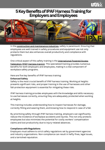 5 Key Benefits of IPAF Harness Training for Employers and Employees ...