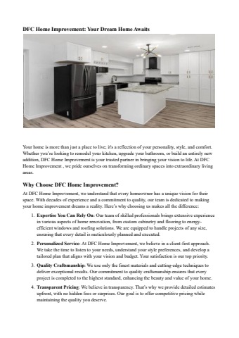 DFC Home Improvement : Your Dream Home Awaits