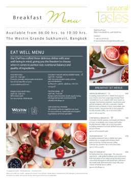 Seasonal Tastes Menus - The Westin Grande Sukhumvit, Bangkok Flip PDF ...