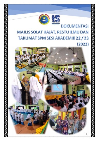 DOKUMENTASI MAJLIS BACAAN YASIN, SOLAT HAJAT, SOLAT DHUHA, RESTU ILMU DAN TAKLIMAT SPM 2022 (SMK ...