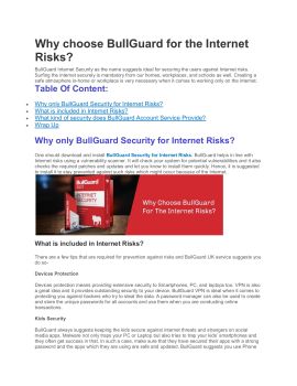 Why choose BullGuard for the Internet Risks - williamsonalina618 Flip PDF | AnyFlip