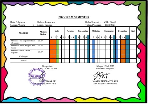 PROGRAM SEMESTER BAHASA INDONESIA KELAS 8 KUMER - yayukpurwantismp28muarojambi Flip PDF | AnyFlip