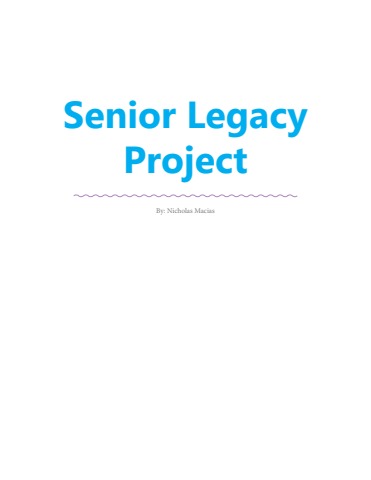 Senior Legacy Project - nmaci001 Flip PDF | AnyFlip