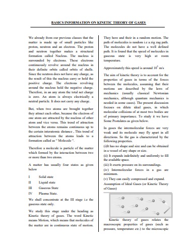 unit 2 BASICS INFORMATION ON KINETIC THEORY OF GASES