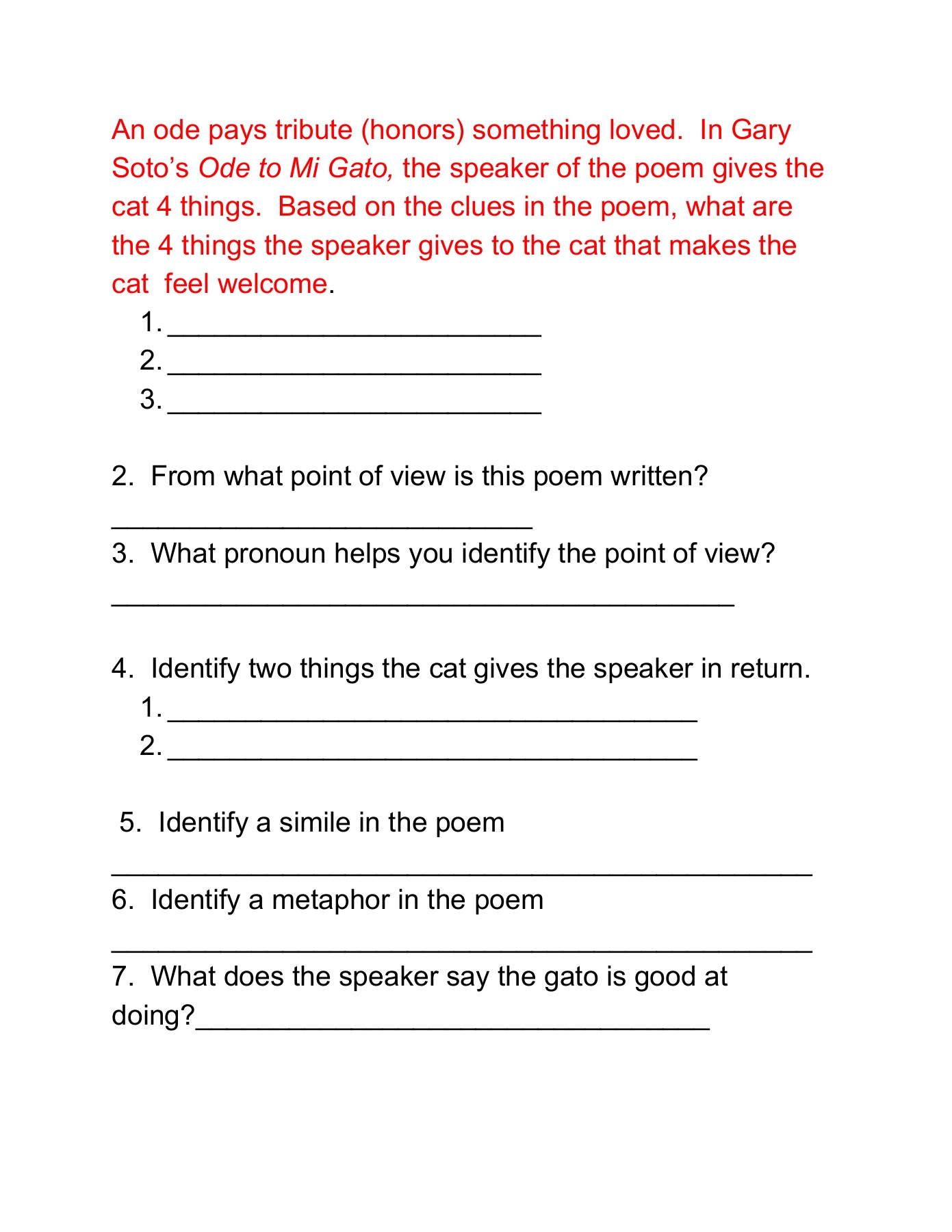 How To Write An Ode Poem Template | Sitedoct.org