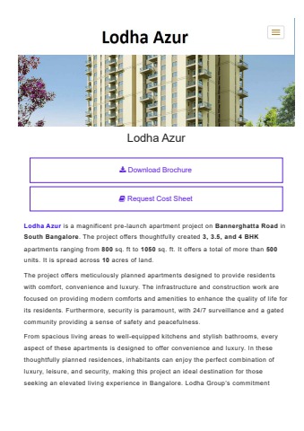 Lodha Azur Brochure - lodhaazur1 Flip PDF | AnyFlip