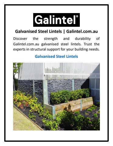 Galvanised Steel Lintels | Galintel.com.au - Galserv Galserv Flip PDF ...