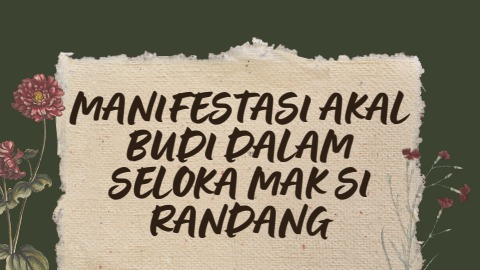 MANIFESTASI AKAL BUDI MASYARAKAT MELAYU - aida fatini Flip PDF | AnyFlip