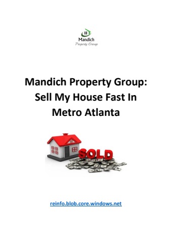 Mandich Property Group: Sell My House Fast In Metro Atlanta