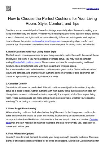 How to Choose the Perfect Cushions for Your Living Room: Style, Comfort ...
