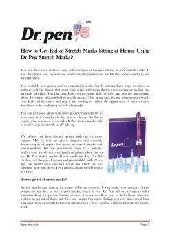 How to Get Rid of Stretch Marks Sitting at Home Using Dr Pen Stretch ...
