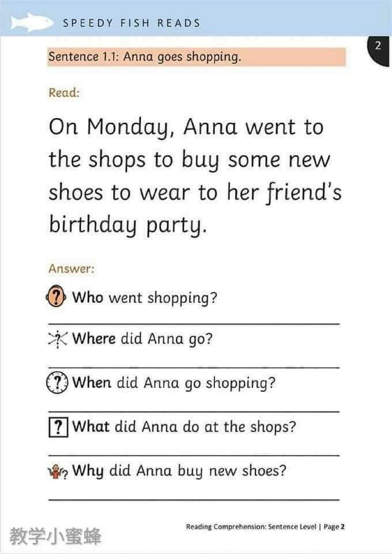 Wh Questions Reading Comprehension Worksheets Wh Questions Worksheets